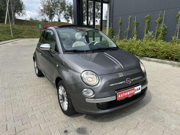 Grey Fiat 500 2014 in Vilnius, with an engine capacity of 1.24 L and mileage of 146 thousand km for 6940 €, photo 1 on AUTOMOTO.COM.LV