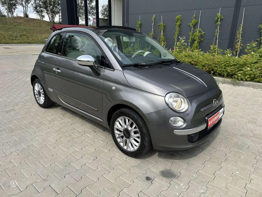 Grey Fiat 500 2014 in Vilnius, with an engine capacity of 1.24 L and mileage of 146 thousand km for 6940 €, photo 3 on AUTOMOTO.COM.LV