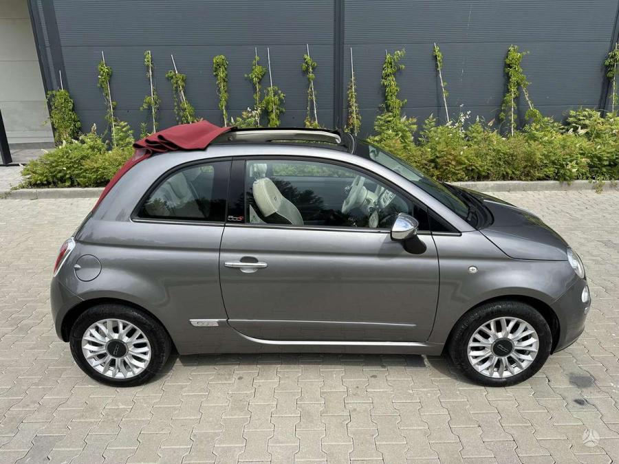 Grey Fiat 500 2014 in Vilnius, with an engine capacity of 1.24 L and mileage of 146 thousand km for 6940 €, photo 6 on AUTOMOTO.COM.LV