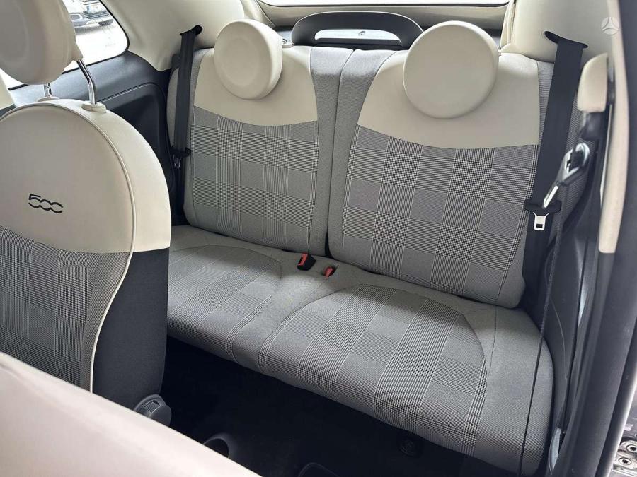 Grey Fiat 500 2014 in Vilnius, with an engine capacity of 1.24 L and mileage of 146 thousand km for 6940 €, photo 27 on AUTOMOTO.COM.LV