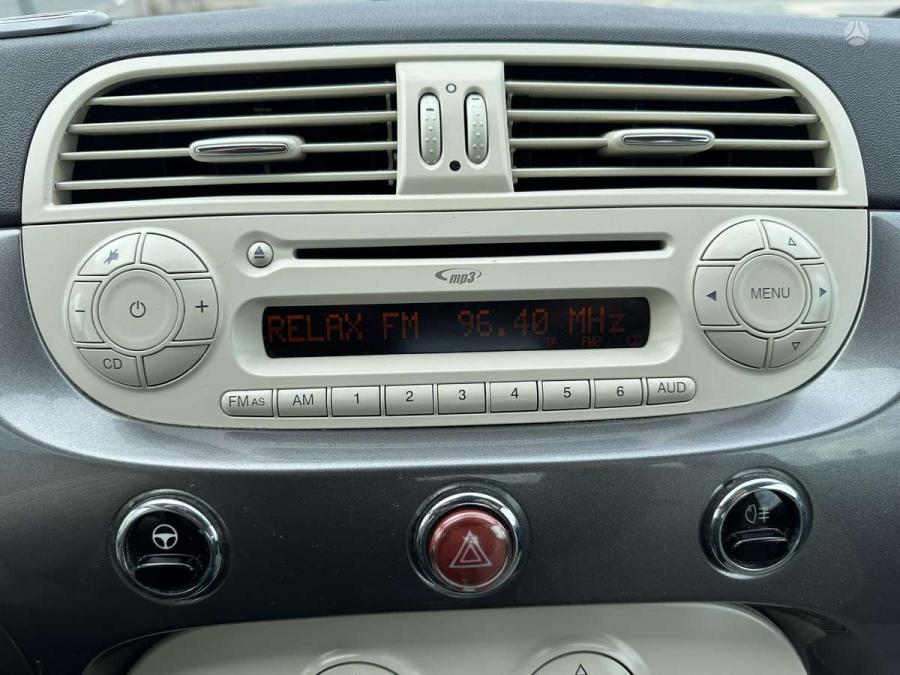Grey Fiat 500 2014 in Vilnius, with an engine capacity of 1.24 L and mileage of 146 thousand km for 6940 €, photo 43 on AUTOMOTO.COM.LV