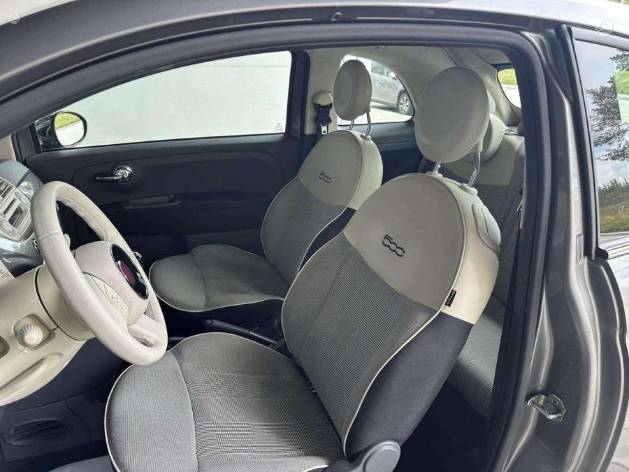 Grey Fiat 500 2014 in Vilnius, with an engine capacity of 1.24 L and mileage of 146 thousand km for 6940 €, photo 26 on AUTOMOTO.COM.LV