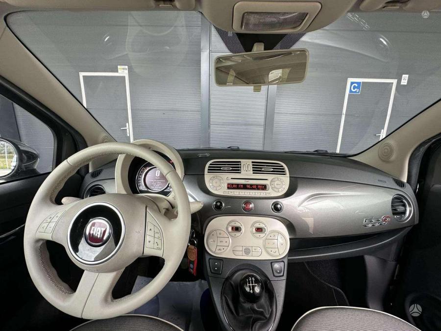 Grey Fiat 500 2014 in Vilnius, with an engine capacity of 1.24 L and mileage of 146 thousand km for 6940 €, photo 36 on AUTOMOTO.COM.LV