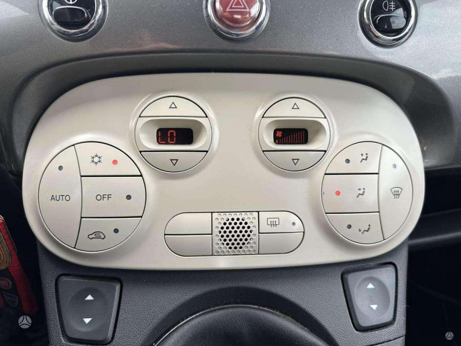Grey Fiat 500 2014 in Vilnius, with an engine capacity of 1.24 L and mileage of 146 thousand km for 6940 €, photo 41 on AUTOMOTO.COM.LV