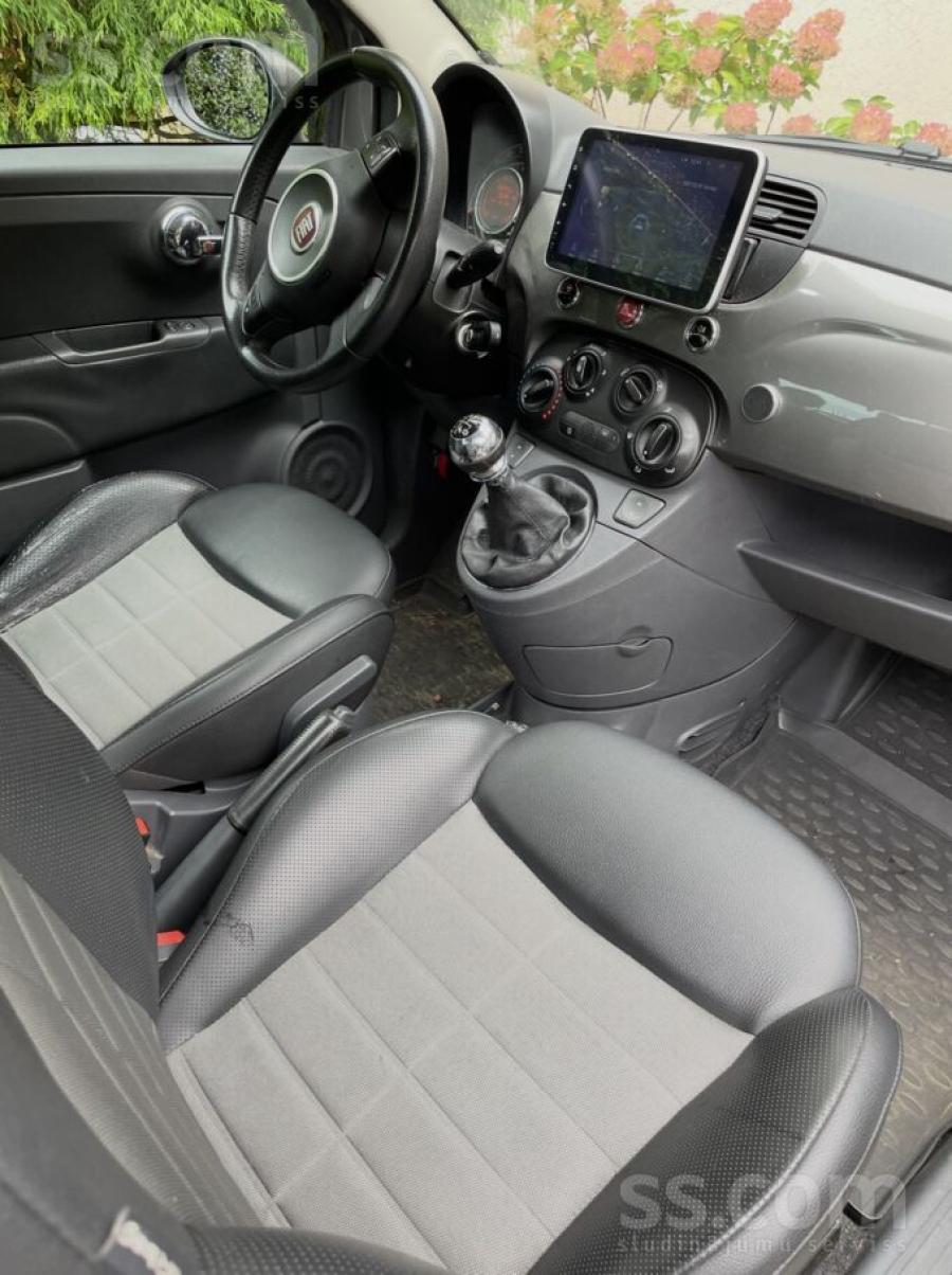 Grey Fiat 500 2010 in Riga, with an engine capacity of 1.20 L and mileage of 156 thousand km for 3200 €, photo 9 on AUTOMOTO.COM.LV