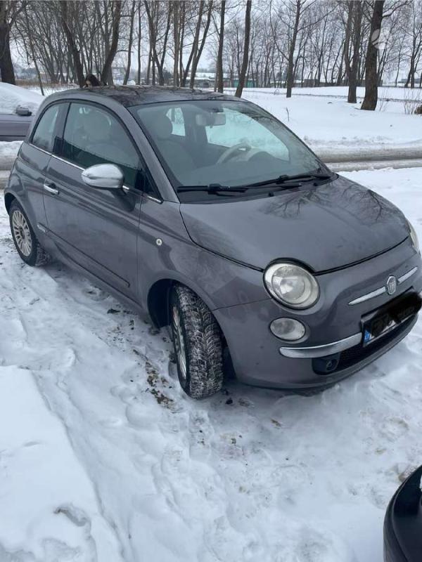 Grey Fiat 500 2012 in Klaipeda, with an engine capacity of 1.40 L and mileage of 139 thousand km for 2600 €, photo 3 on AUTOMOTO.COM.LV