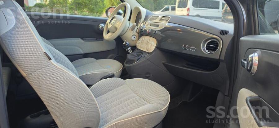 Pelēks Fiat 500 2013 Rīga, ar dzinēja tilpumu 1.20 L un nobraukumu 41 tūkst. km par 4900 €, foto 10 vietnē AUTOMOTO.COM.LV