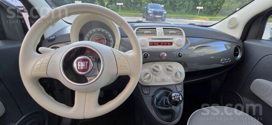 Pelēks Fiat 500 2013 Rīga, ar dzinēja tilpumu 1.20 L un nobraukumu 41 tūkst. km par 4900 €, foto 12 vietnē AUTOMOTO.COM.LV
