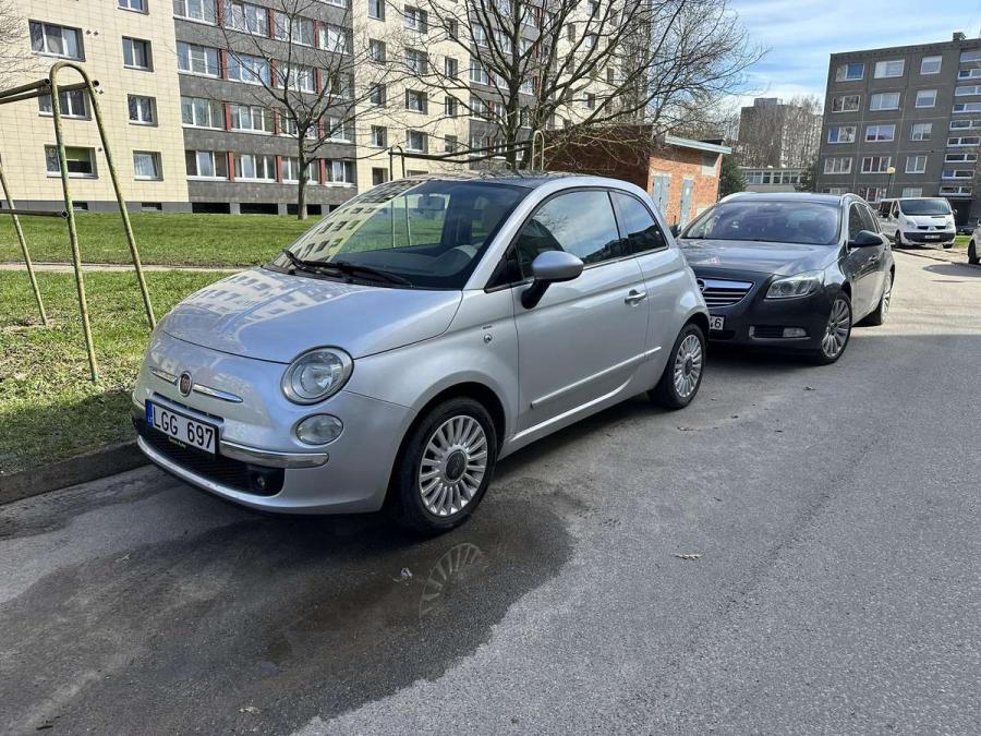 Grey Fiat 500 2007 in Klaipeda, with an engine capacity of 1.25 L and mileage of 155 thousand km for 2700 €, photo 4 on AUTOMOTO.COM.LV