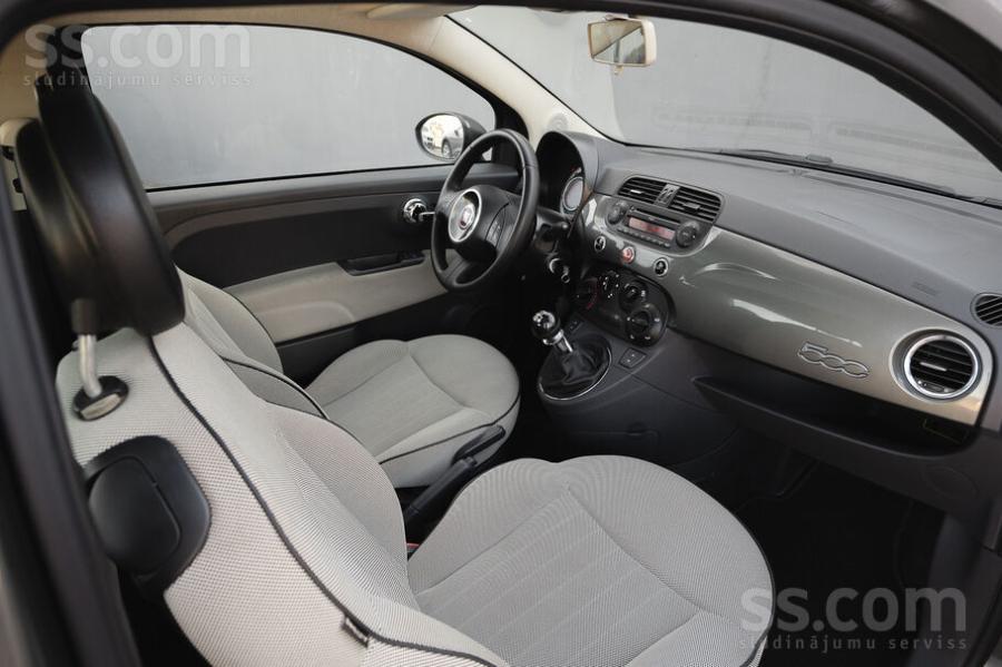 Pelēks Fiat 500 2013 Jelgava, ar dzinēja tilpumu 0.90 L un nobraukumu 167 tūkst. km par 4000 €, foto 12 vietnē AUTOMOTO.COM.LV