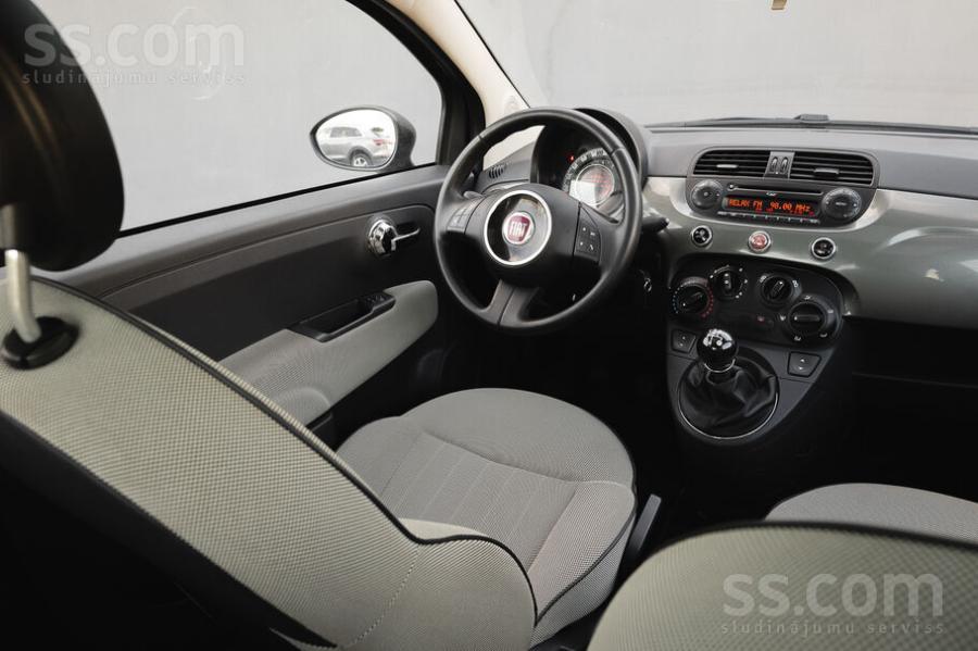 Pelēks Fiat 500 2013 Jelgava, ar dzinēja tilpumu 0.90 L un nobraukumu 167 tūkst. km par 4000 €, foto 14 vietnē AUTOMOTO.COM.LV