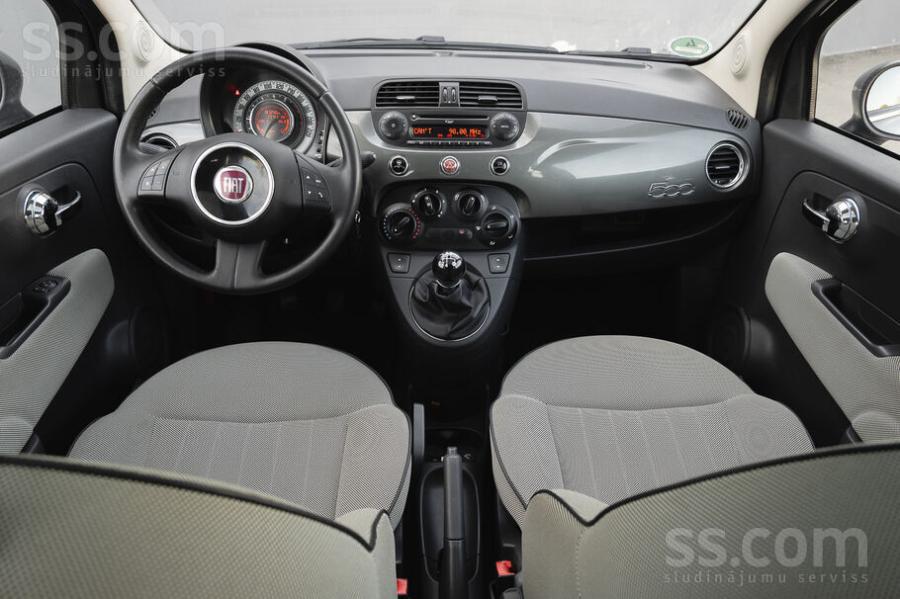 Pelēks Fiat 500 2013 Jelgava, ar dzinēja tilpumu 0.90 L un nobraukumu 167 tūkst. km par 4000 €, foto 15 vietnē AUTOMOTO.COM.LV