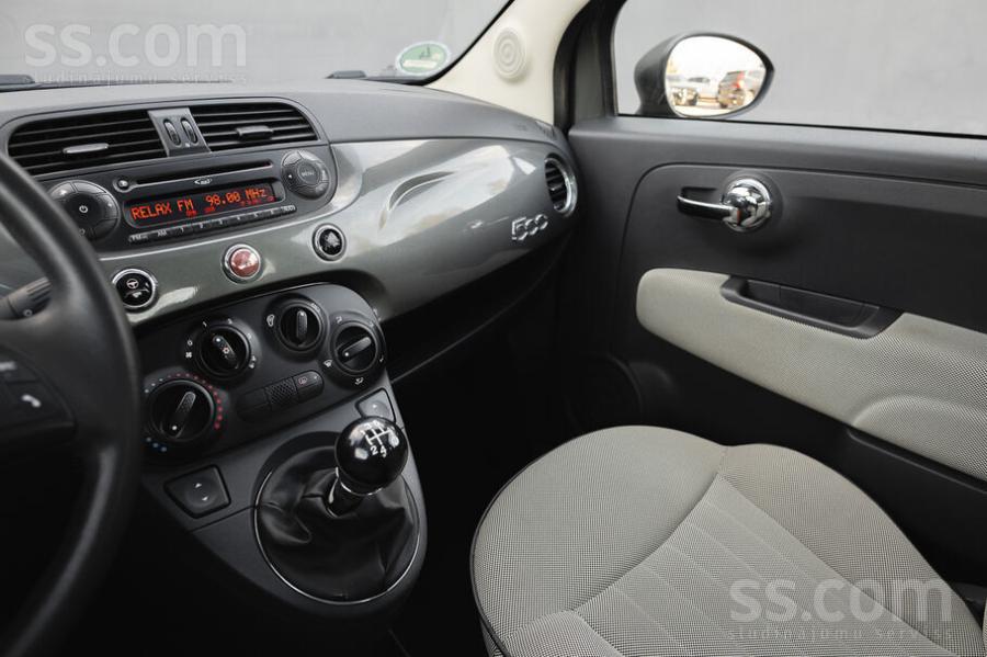 Pelēks Fiat 500 2013 Jelgava, ar dzinēja tilpumu 0.90 L un nobraukumu 167 tūkst. km par 4000 €, foto 17 vietnē AUTOMOTO.COM.LV