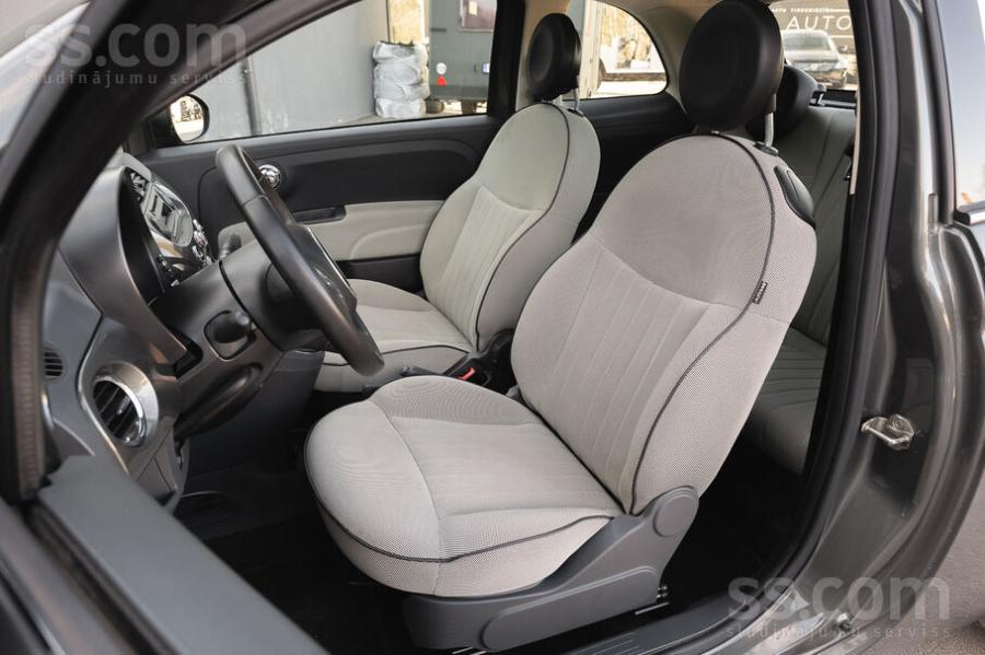Pelēks Fiat 500 2013 Jelgava, ar dzinēja tilpumu 0.90 L un nobraukumu 167 tūkst. km par 4000 €, foto 20 vietnē AUTOMOTO.COM.LV