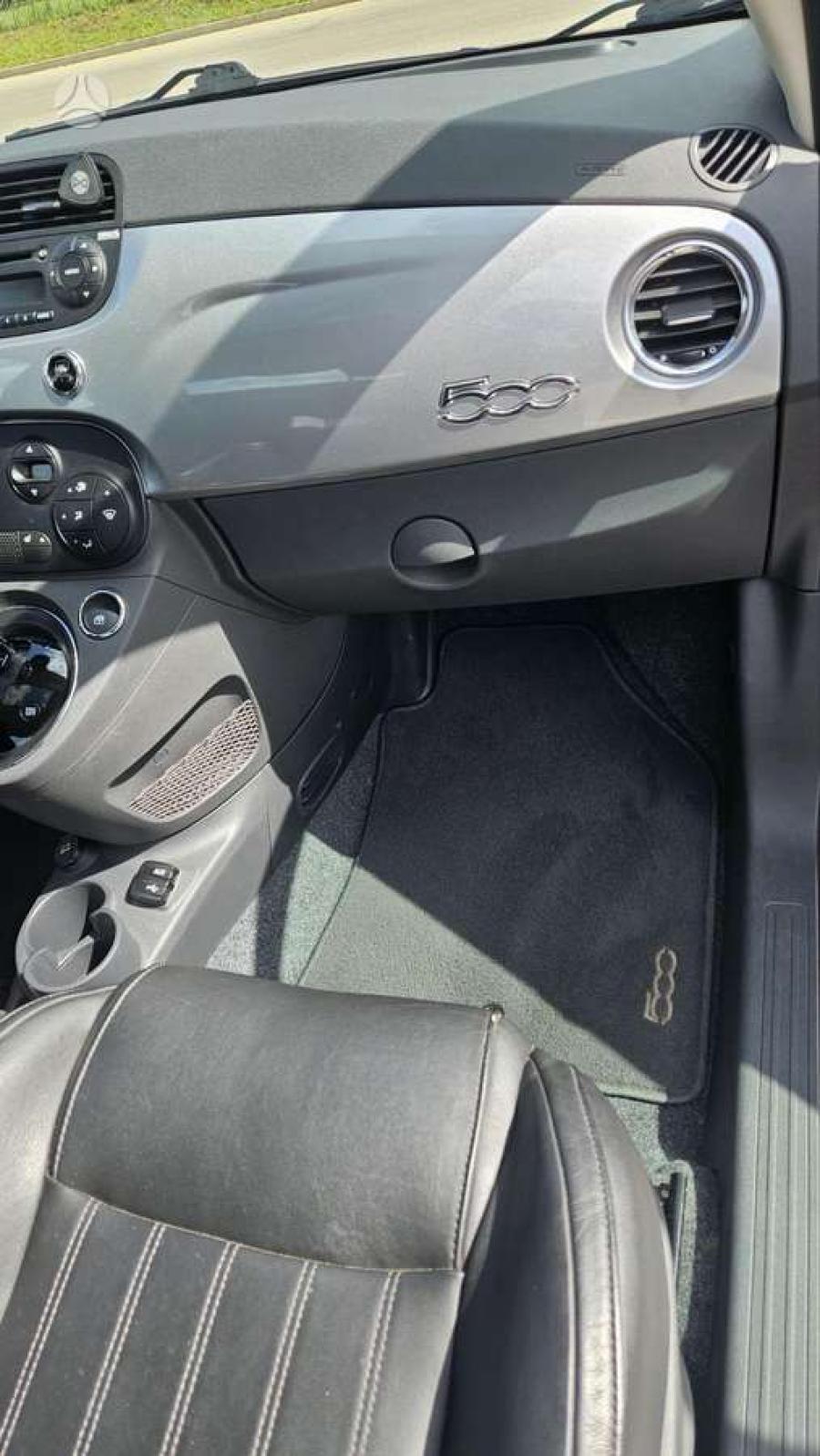 Grey Fiat 500 2015 in Kaunas, with an engine capacity of 1.37 L and mileage of 49 thousand km for 6290 €, photo 15 on AUTOMOTO.COM.LV