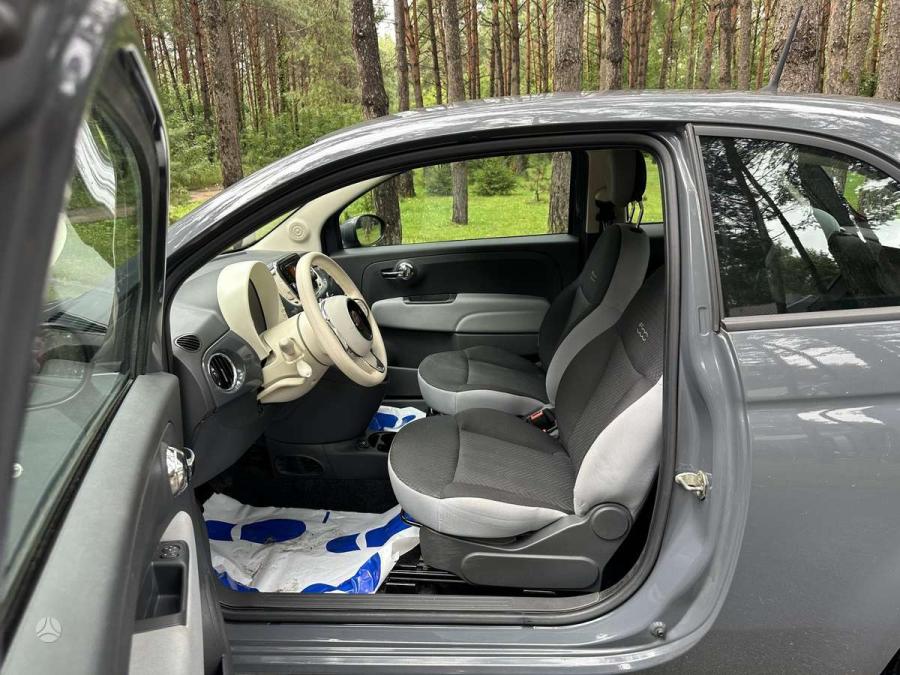 Pelēks Fiat 500 2017 Viļņa, ar dzinēja tilpumu 1.24 L un nobraukumu 92 tūkst. km par 7000 €, foto 10 vietnē AUTOMOTO.COM.LV