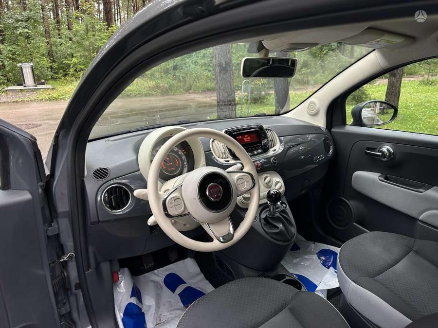 Pelēks Fiat 500 2017 Viļņa, ar dzinēja tilpumu 1.24 L un nobraukumu 92 tūkst. km par 7000 €, foto 12 vietnē AUTOMOTO.COM.LV