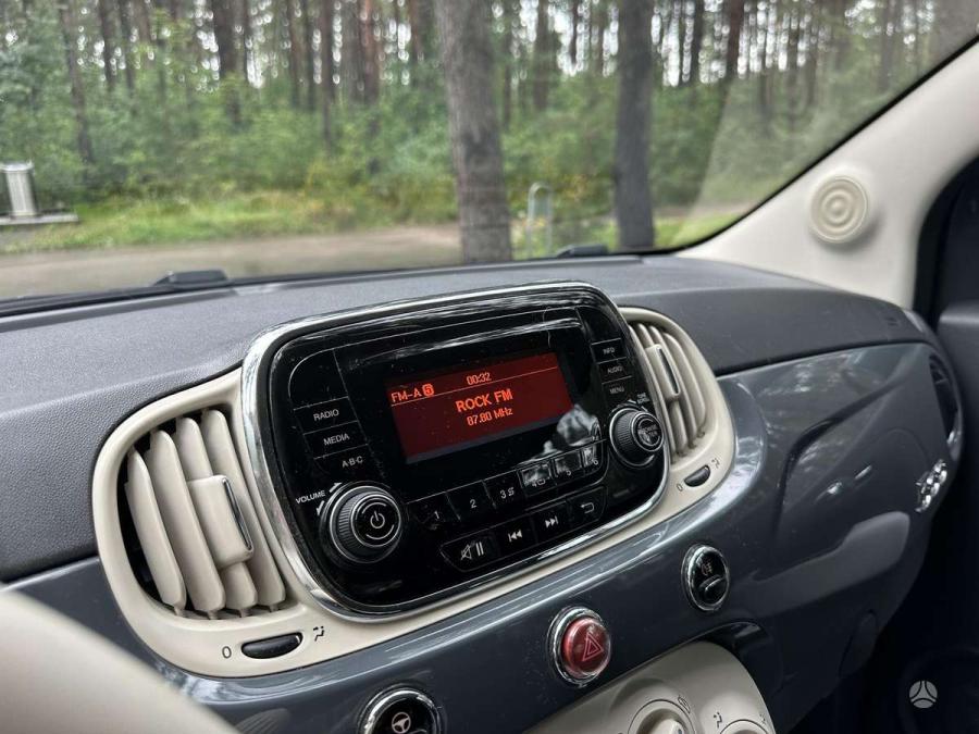 Pelēks Fiat 500 2017 Viļņa, ar dzinēja tilpumu 1.24 L un nobraukumu 92 tūkst. km par 7000 €, foto 18 vietnē AUTOMOTO.COM.LV