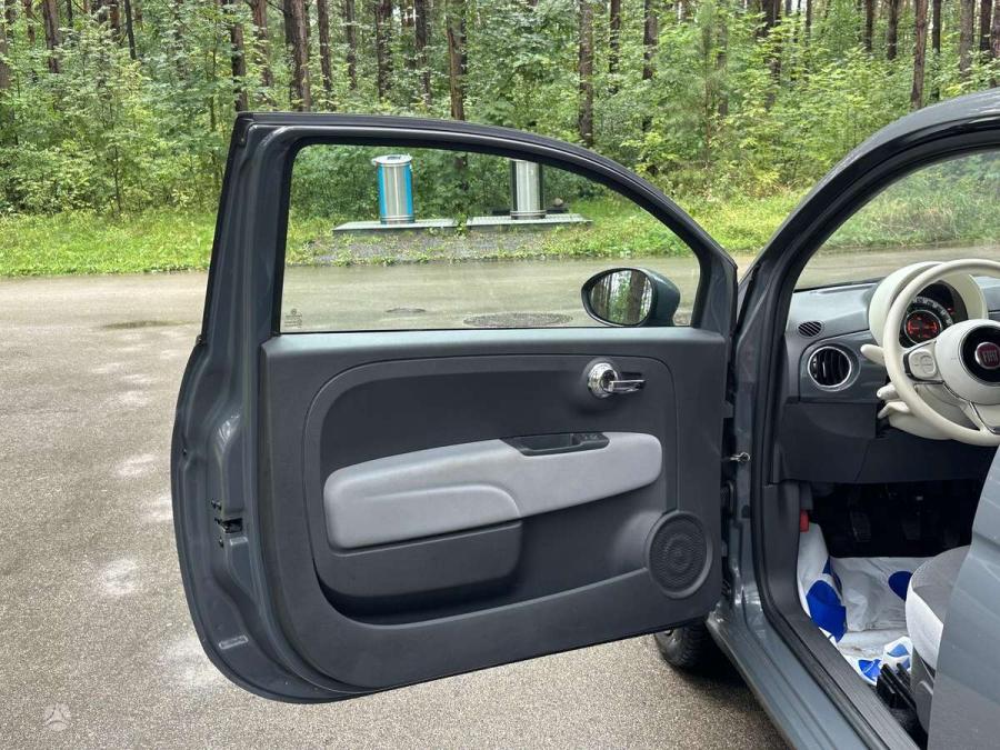 Pelēks Fiat 500 2017 Viļņa, ar dzinēja tilpumu 1.24 L un nobraukumu 92 tūkst. km par 7000 €, foto 19 vietnē AUTOMOTO.COM.LV