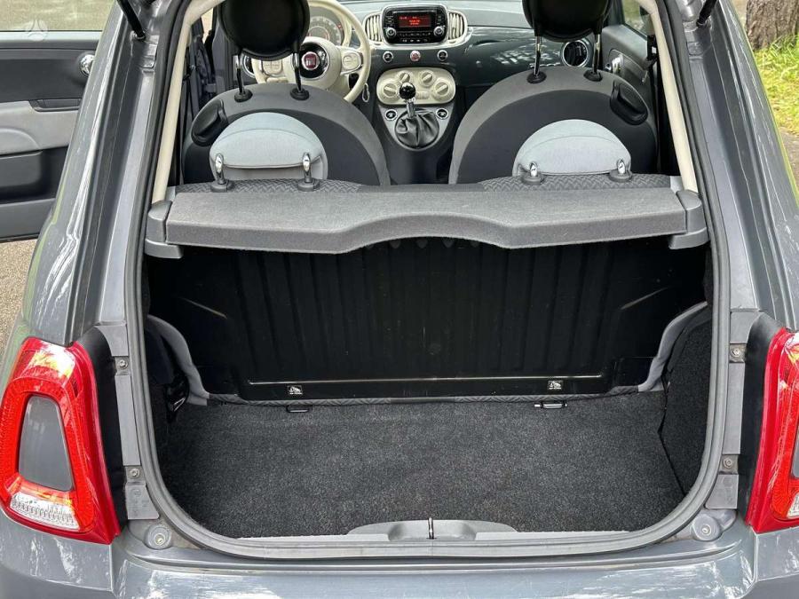 Pelēks Fiat 500 2017 Viļņa, ar dzinēja tilpumu 1.24 L un nobraukumu 92 tūkst. km par 7000 €, foto 20 vietnē AUTOMOTO.COM.LV