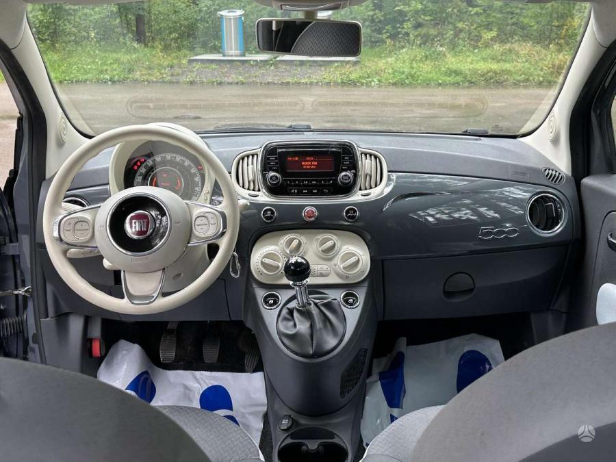 Pelēks Fiat 500 2017 Viļņa, ar dzinēja tilpumu 1.24 L un nobraukumu 92 tūkst. km par 7000 €, foto 21 vietnē AUTOMOTO.COM.LV
