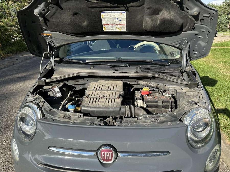 Pelēks Fiat 500 2017 Viļņa, ar dzinēja tilpumu 1.24 L un nobraukumu 92 tūkst. km par 7000 €, foto 26 vietnē AUTOMOTO.COM.LV