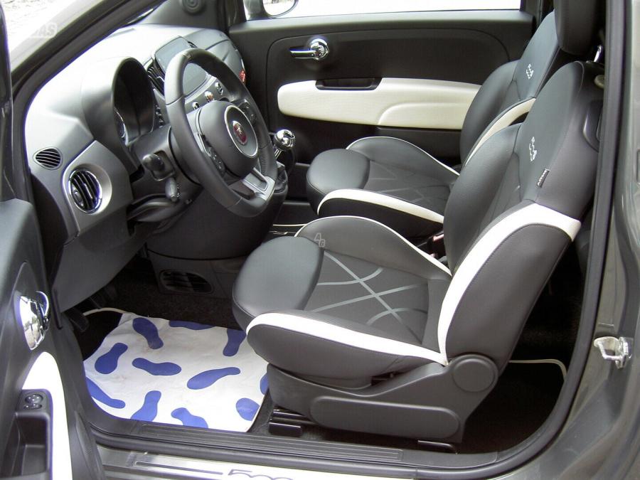 Grey Fiat 500 2018 in Vilnius, with an engine capacity of 1.30 L and mileage of 166 thousand km for 6899 €, photo 10 on AUTOMOTO.COM.LV
