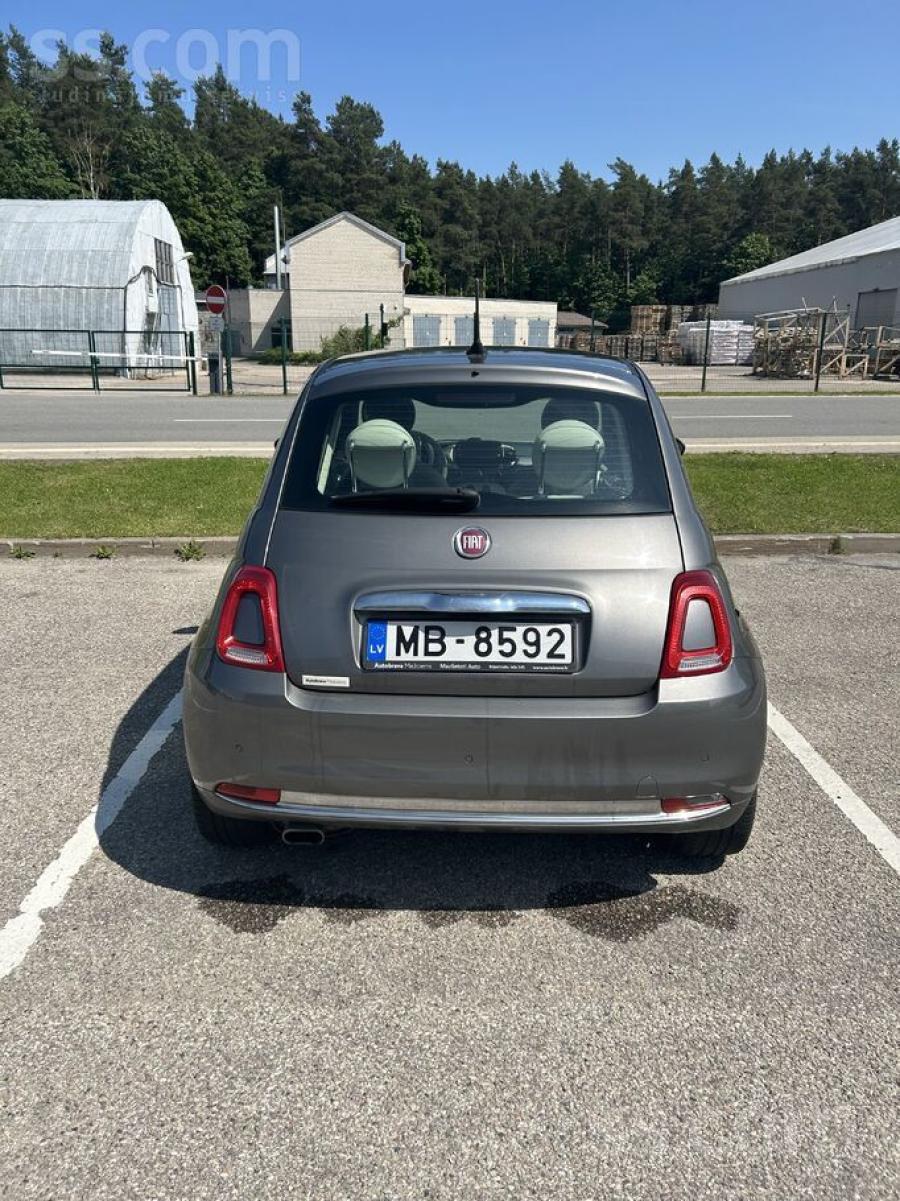Pelēks Fiat 500 2019 Rīga, ar dzinēja tilpumu 1.20 L un nobraukumu 93 tūkst. km par 9500 €, foto 2 vietnē AUTOMOTO.COM.LV