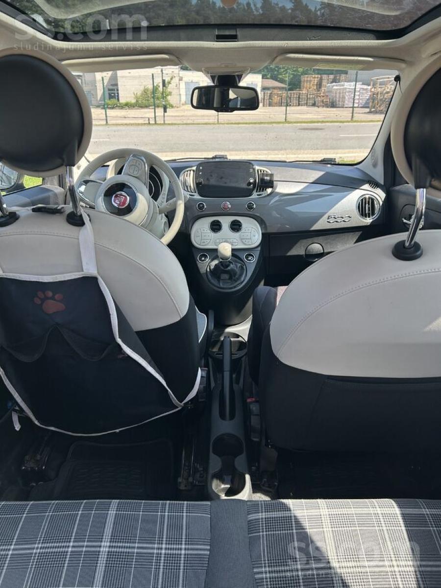 Pelēks Fiat 500 2019 Rīga, ar dzinēja tilpumu 1.20 L un nobraukumu 93 tūkst. km par 9500 €, foto 6 vietnē AUTOMOTO.COM.LV