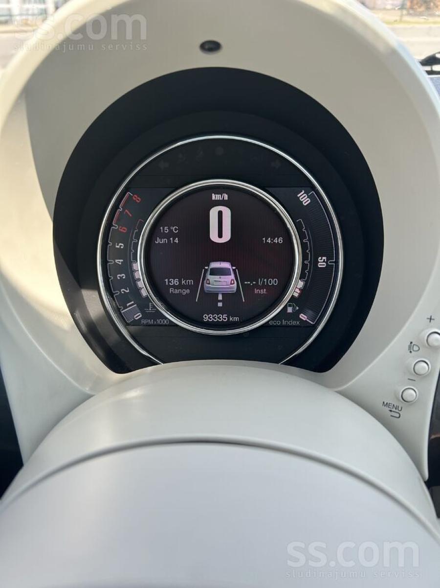 Pelēks Fiat 500 2019 Rīga, ar dzinēja tilpumu 1.20 L un nobraukumu 93 tūkst. km par 9500 €, foto 7 vietnē AUTOMOTO.COM.LV