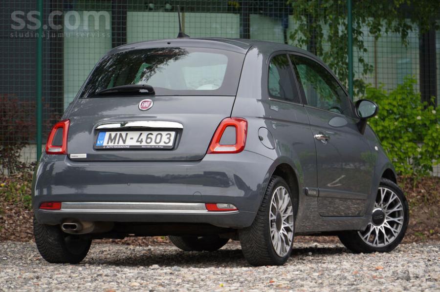 Pelēks Fiat 500 2020 Rīga, ar dzinēja tilpumu 1.20 L un nobraukumu 113 tūkst. km par 6490 €, foto 8 vietnē AUTOMOTO.COM.LV