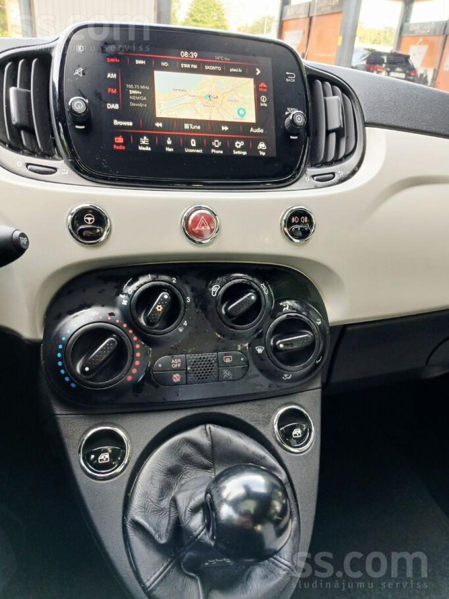 Pelēks Fiat 500 2020 Rīga, ar dzinēja tilpumu 1.20 L un nobraukumu 114 tūkst. km par 7900 €, foto 13 vietnē AUTOMOTO.COM.LV