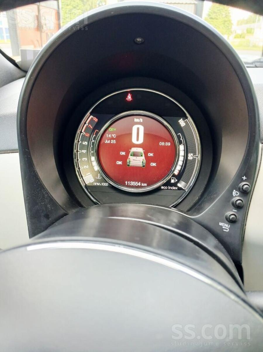 Pelēks Fiat 500 2020 Rīga, ar dzinēja tilpumu 1.20 L un nobraukumu 114 tūkst. km par 7900 €, foto 14 vietnē AUTOMOTO.COM.LV