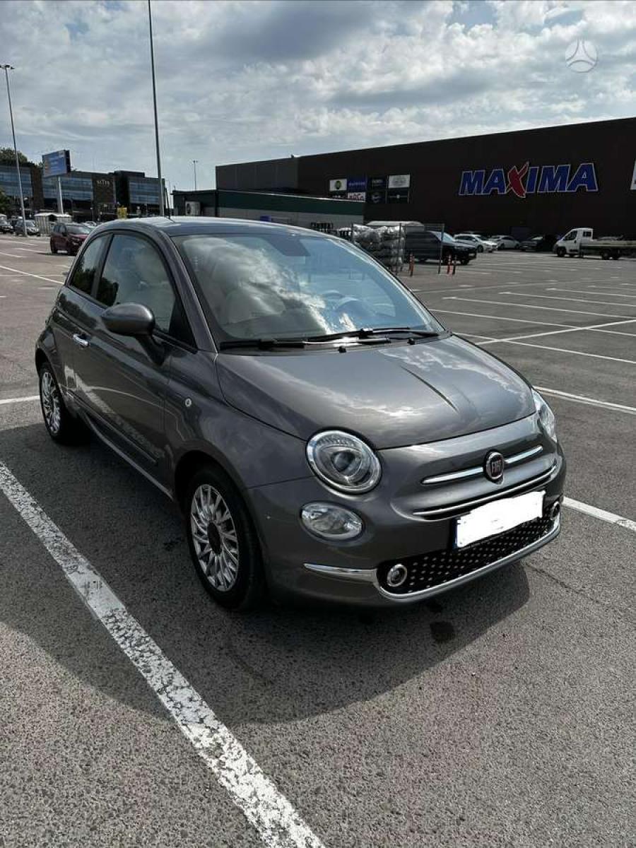 Grey Fiat 500 2021 in Kaunas, with an engine capacity of 1.24 L and mileage of 35 thousand km for 12500 €, photo 1 on AUTOMOTO.COM.LV