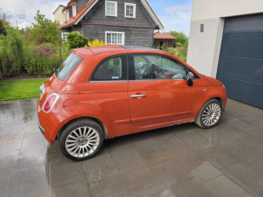 Oranžs Fiat 500 2008 Viļņa, ar dzinēja tilpumu 1.24 L un nobraukumu 157 tūkst. km par 3490 €, foto 5 vietnē AUTOMOTO.COM.LV