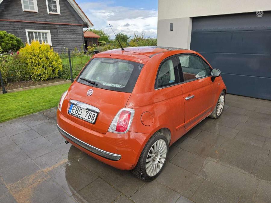 Oranžs Fiat 500 2008 Viļņa, ar dzinēja tilpumu 1.24 L un nobraukumu 157 tūkst. km par 3490 €, foto 6 vietnē AUTOMOTO.COM.LV