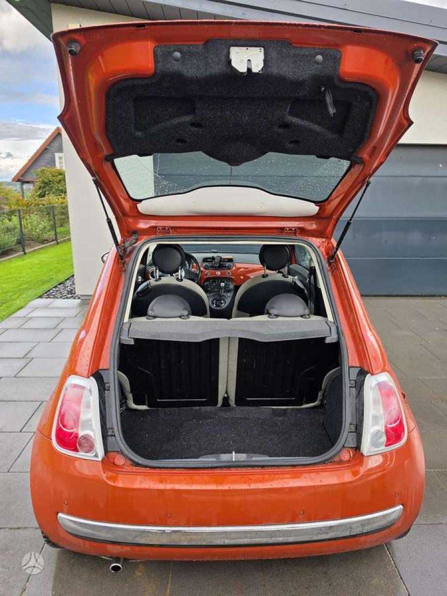 Oranžs Fiat 500 2008 Viļņa, ar dzinēja tilpumu 1.24 L un nobraukumu 157 tūkst. km par 3490 €, foto 12 vietnē AUTOMOTO.COM.LV