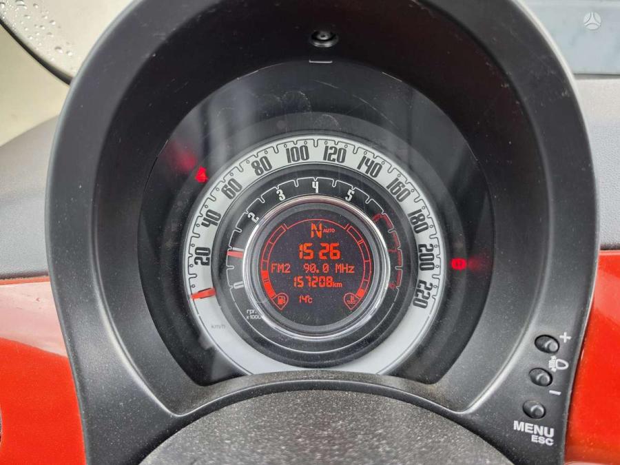Oranžs Fiat 500 2008 Viļņa, ar dzinēja tilpumu 1.24 L un nobraukumu 157 tūkst. km par 3490 €, foto 16 vietnē AUTOMOTO.COM.LV