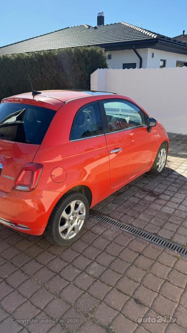 Orange Fiat 500 2023 in Tallinn, with an engine capacity of 1.00 L and mileage of 4 thousand km for 11000 €, photo 11 on AUTOMOTO.COM.LV