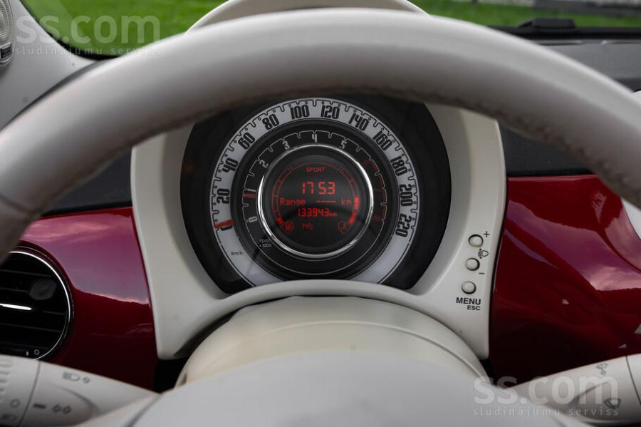 Sarkans Fiat 500 2009 Jelgava, ar dzinēja tilpumu 1.40 L un nobraukumu 134 tūkst. km par 5200 €, foto 14 vietnē AUTOMOTO.COM.LV