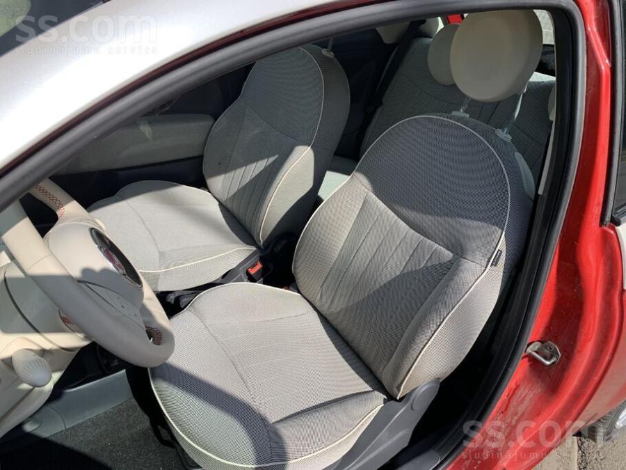 Red Fiat 500 2008 in Riga, with an engine capacity of 1.20 L and mileage of 116 thousand km for 3900 €, photo 11 on AUTOMOTO.COM.LV