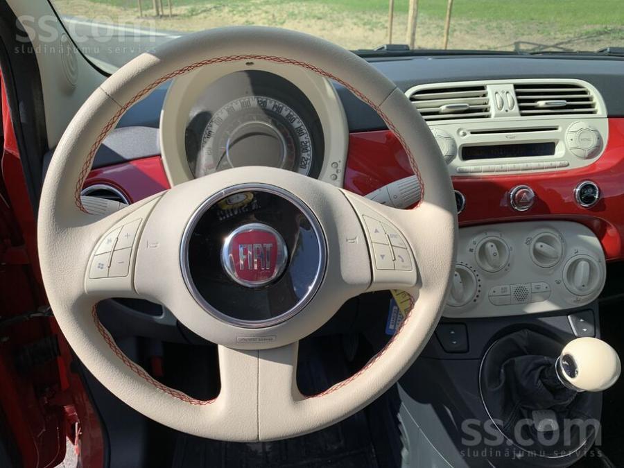 Red Fiat 500 2008 in Riga, with an engine capacity of 1.20 L and mileage of 116 thousand km for 3900 €, photo 13 on AUTOMOTO.COM.LV