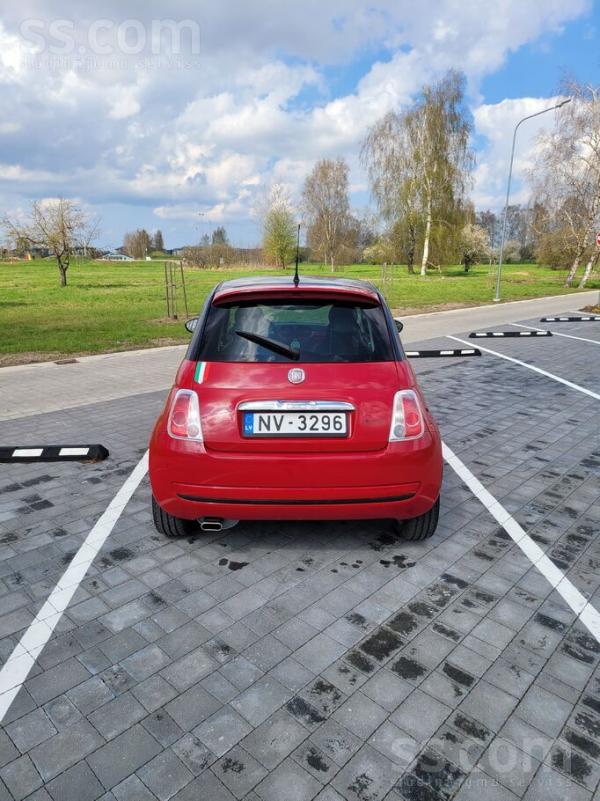 Sarkans Fiat 500 2009 Rīga, ar dzinēja tilpumu 1.30 L un nobraukumu 165 tūkst. km par 3600 €, foto 5 vietnē AUTOMOTO.COM.LV