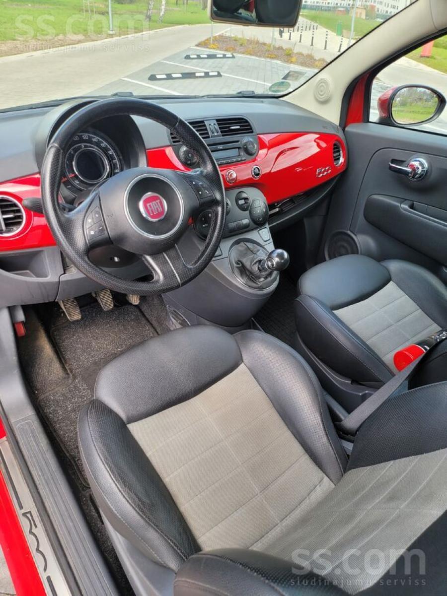 Sarkans Fiat 500 2009 Rīga, ar dzinēja tilpumu 1.30 L un nobraukumu 165 tūkst. km par 3350 €, foto 9 vietnē AUTOMOTO.COM.LV