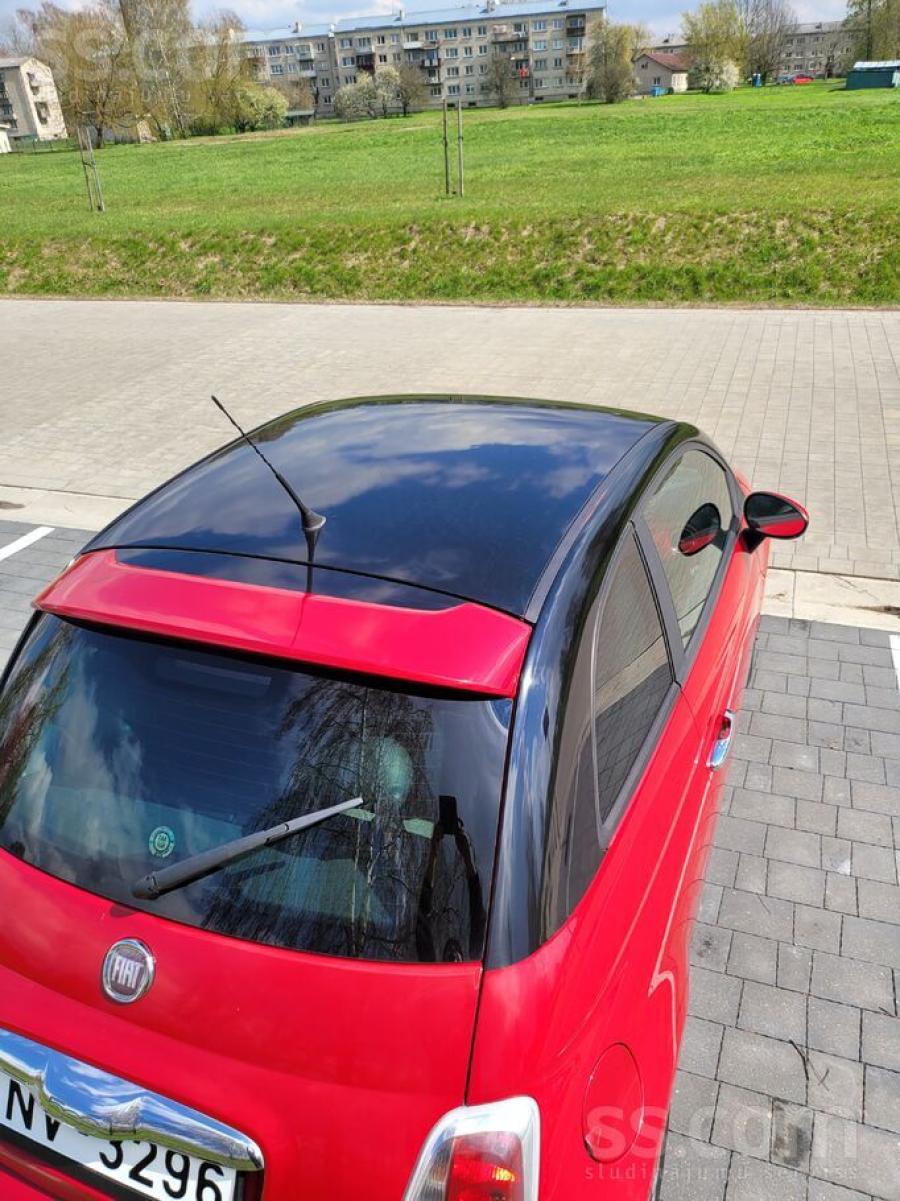 Sarkans Fiat 500 2009 Rīga, ar dzinēja tilpumu 1.30 L un nobraukumu 165 tūkst. km par 3350 €, foto 13 vietnē AUTOMOTO.COM.LV