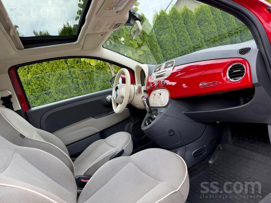 Red Fiat 500 2008 in Riga, with an engine capacity of 1.20 L and mileage of 279 thousand km for 4950 €, photo 18 on AUTOMOTO.COM.LV