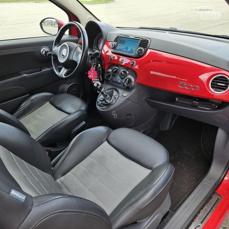 Sarkans Fiat 500 2008 Kauņa, ar dzinēja tilpumu 1.20 L un nobraukumu 172 tūkst. km par 2700 €, foto 12 vietnē AUTOMOTO.COM.LV