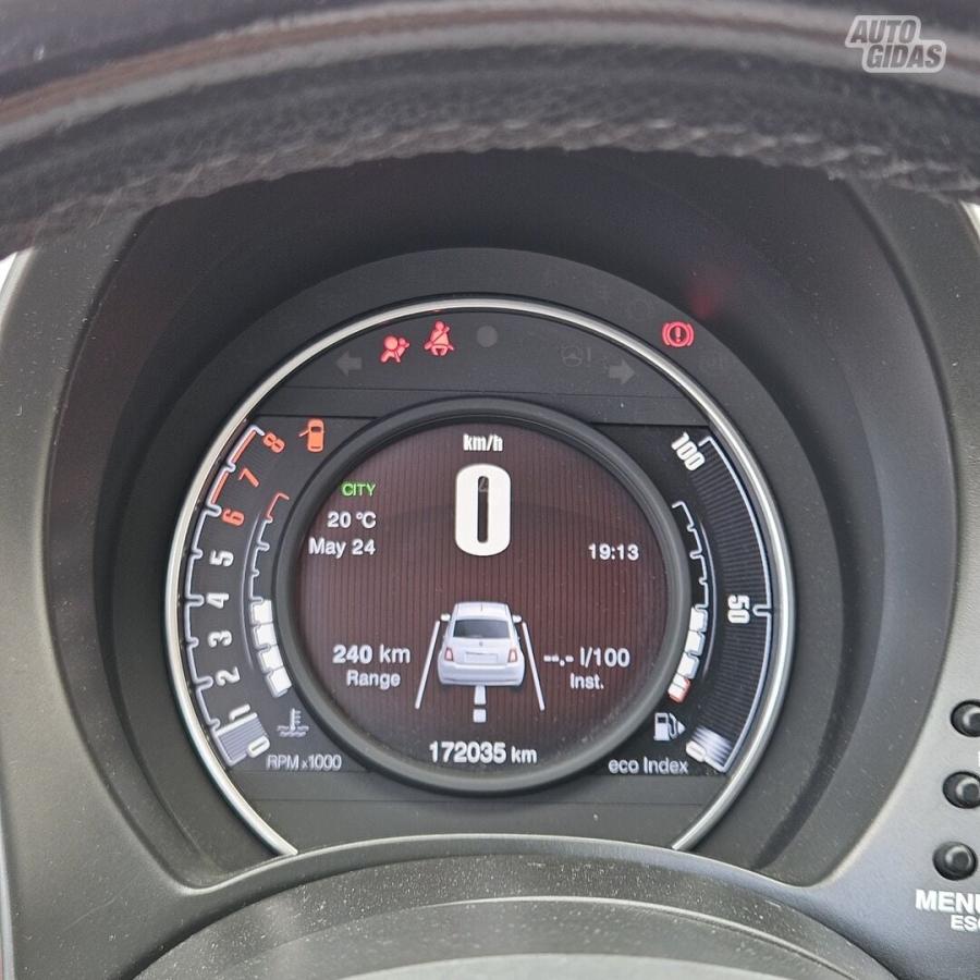 Sarkans Fiat 500 2008 Kauņa, ar dzinēja tilpumu 1.20 L un nobraukumu 172 tūkst. km par 2700 €, foto 19 vietnē AUTOMOTO.COM.LV