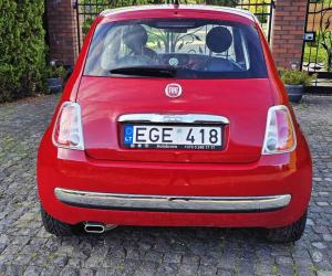 Red Fiat 500 2009 in Kaisiadorys, with an engine capacity of 1.24 L and mileage of 185 thousand km for 2500 €, photo 7 on AUTOMOTO.COM.LV