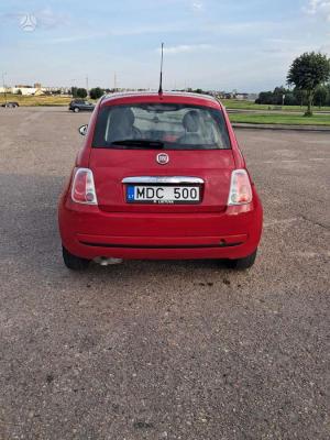 Red Fiat 500 2010 in Kaunas, with an engine capacity of 1.24 L and mileage of 150 thousand km for 3800 €, photo 6 on AUTOMOTO.COM.LV